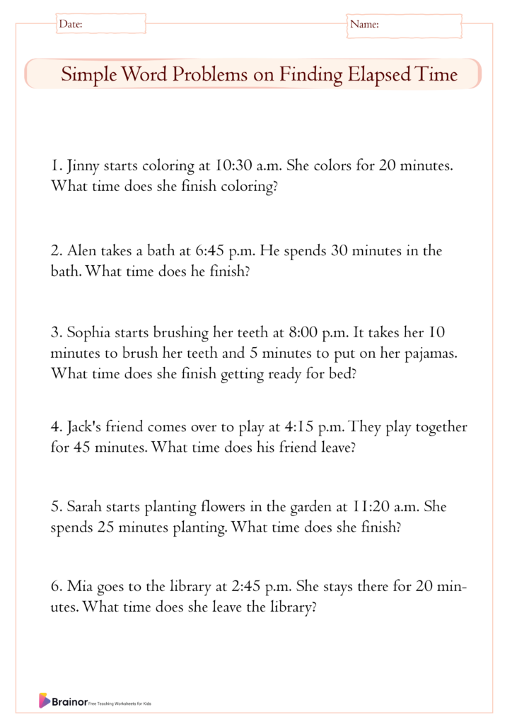 20+ Elapsed Time Worksheets Grade 1 | Free Printables