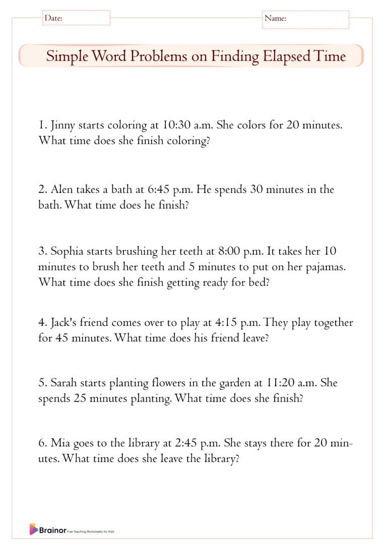 20+ Elapsed Time Worksheets Grade 1 | Free Printables