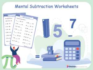 20+ Mental Subtraction Worksheets | Free Printable
