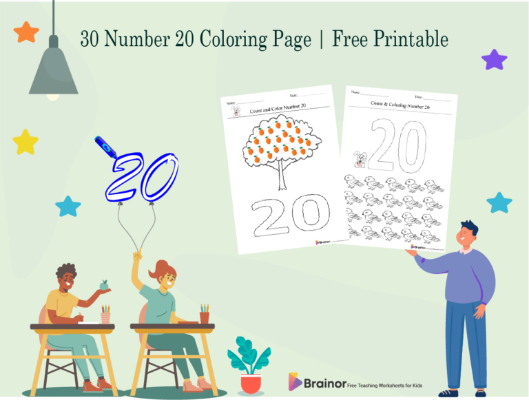 30 Number 20 Coloring Pages | Free Printable
