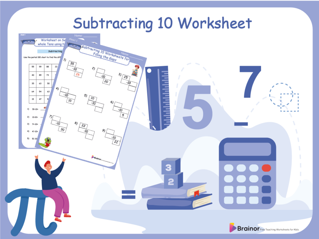 15+ Subtracting 10 Worksheet | Free Printable
