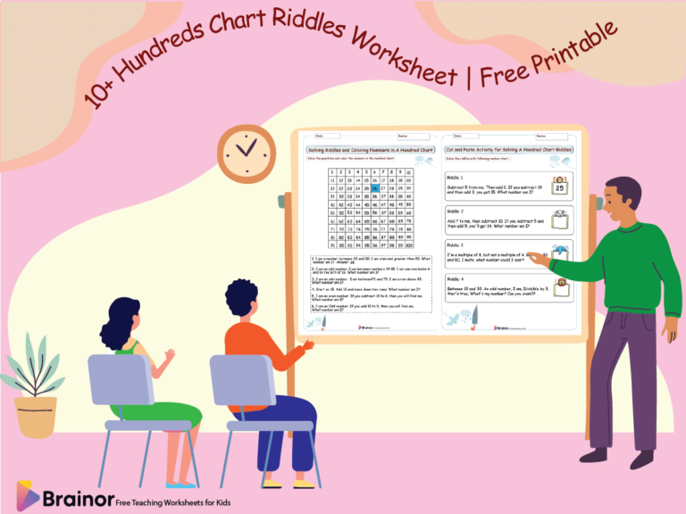 10+ Hundreds Chart Riddles Worksheet | Free Printable
