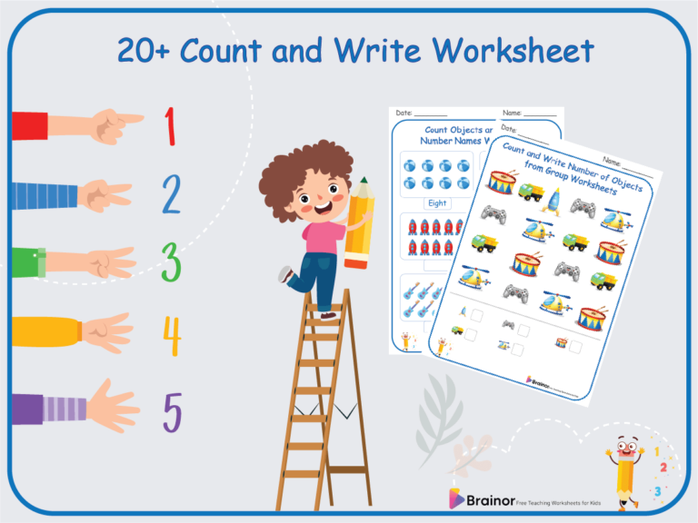20+ Count and Write Worksheet | Free Printable