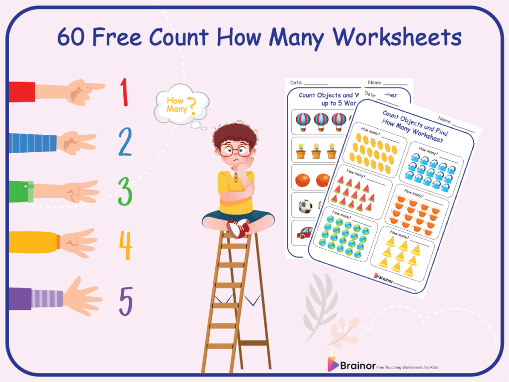 60 Free Worksheets on Counting How Many Objects