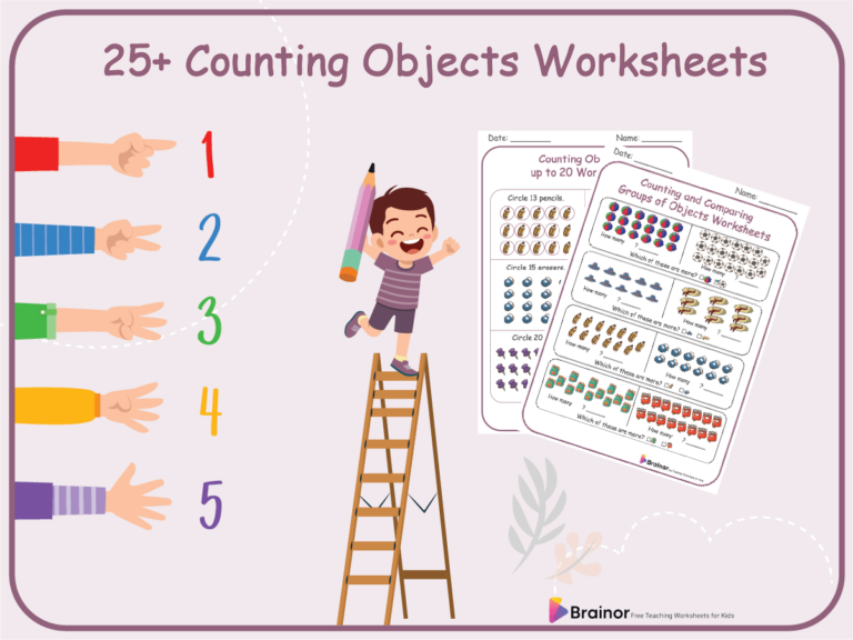 25+ Counting Objects Worksheets | Free Printables