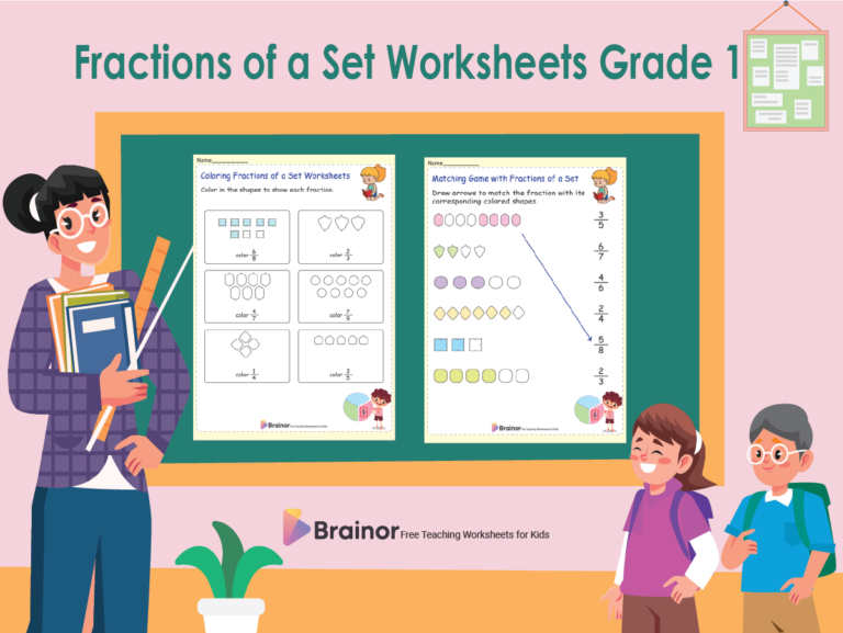 Fractions of a Set Worksheets Grade 1 | 18 Free Pages