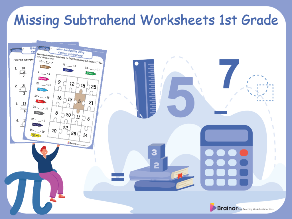 15+ Missing Subtrahend Worksheets for 1st Grade | Free Printable