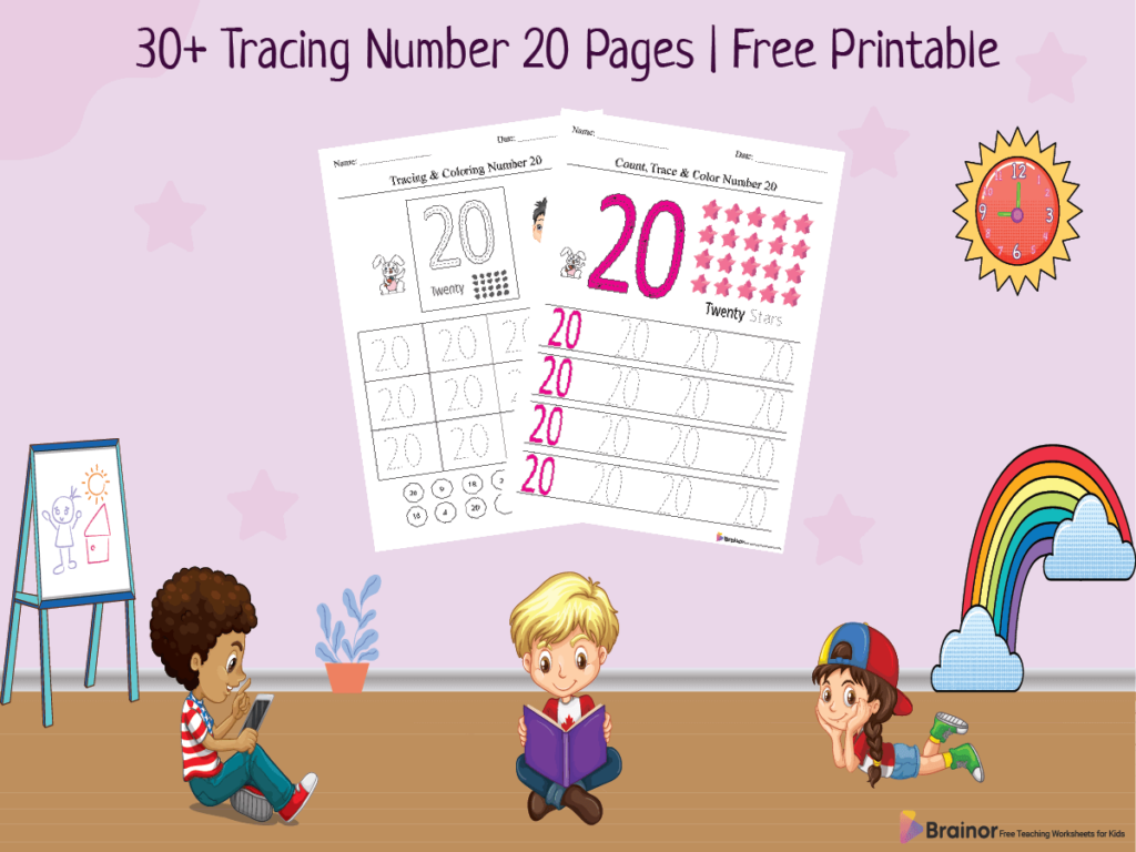 30+ Free Worksheets on Tracing Number 20