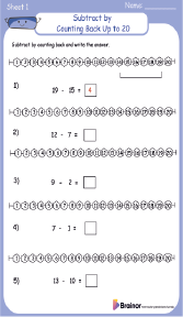 15 Free Worksheets on Subtract by Counting Back