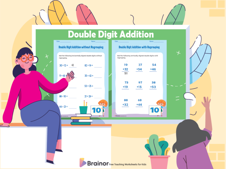 18 Printable Pages of Double Digit Addition